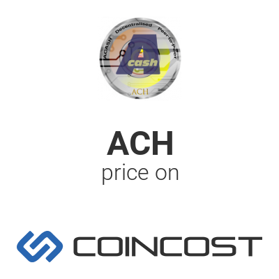 Gráfico de precio de Acash ACH en línea. Valor máximo de mercado ...
