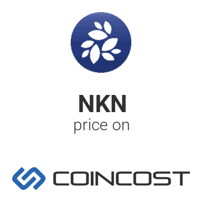 NKN NKN 价格的在线走势图。NKN 市值，交易量和加密货币市场的其他实时与历史数据。2025年度的NKN预测。 | COINCOST