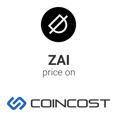 Zero Collateral Dai ZAI price chart online. ZAI market cap, volume and other live and historical ...